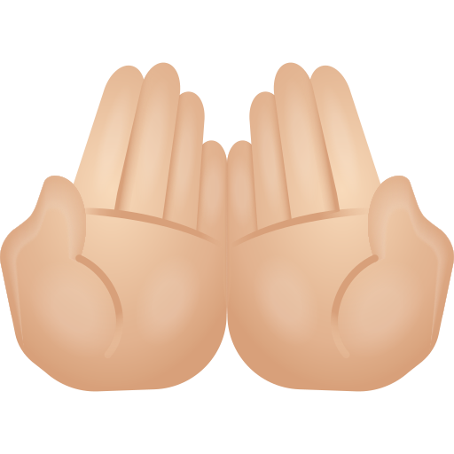 🤲🏻 Palms Up Together: Light Skin Tone on Icons8 14.0
