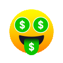 🤑 Money-Mouth Face on JoyPixels Animations 3.5