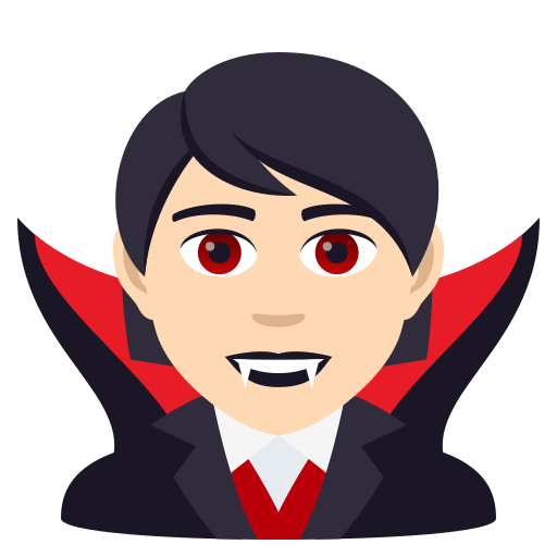 🧛🏻 Vampire: Light Skin Tone on JoyPixels 6.6