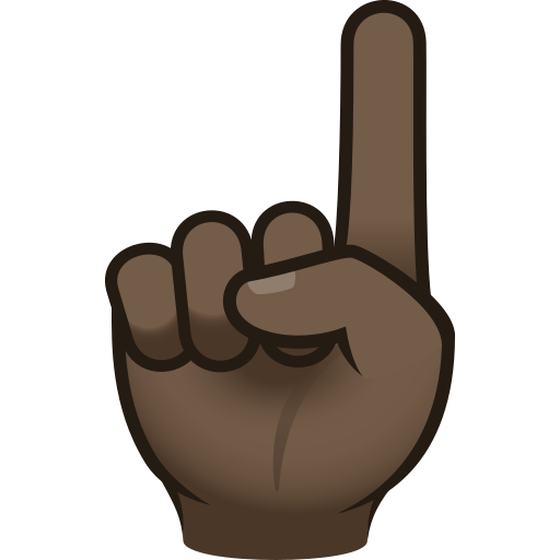 ☝🏿 Index Pointing Up: Dark Skin Tone on JoyPixels 9.0