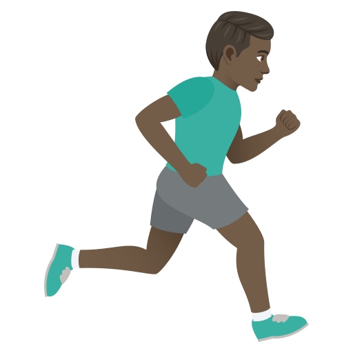 🏃🏿‍♂️‍ ️ Man Running Facing Right: Dark Skin Tone on JoyPixels 9.0
