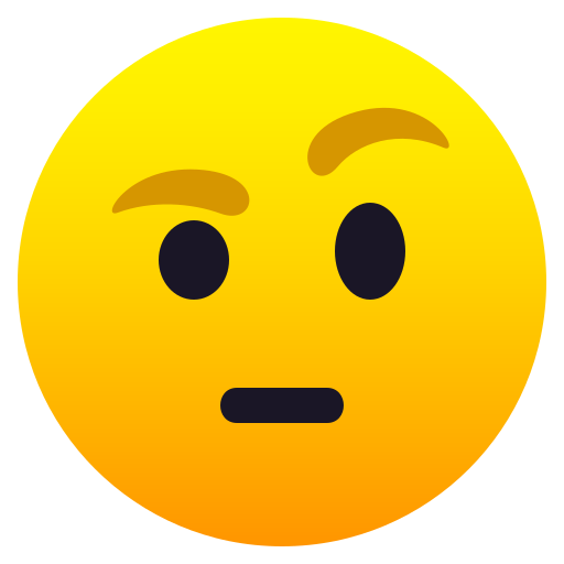 🤨 Face with Raised Eyebrow on JoyPixels 10.0