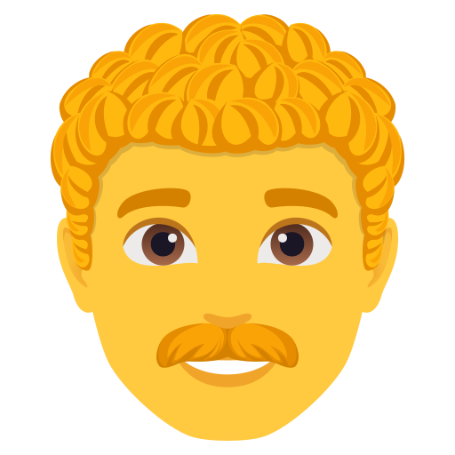 👨‍🦱 Hombre: Pelo Rizado en JoyPixels 10.0