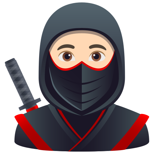 🥷🏻 Ninja: Light Skin Tone on JoyPixels 10.0