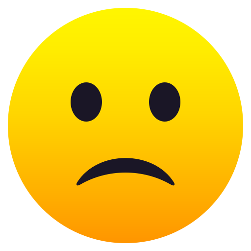 🙁 Rosto Meio Triste em JoyPixels 10.0