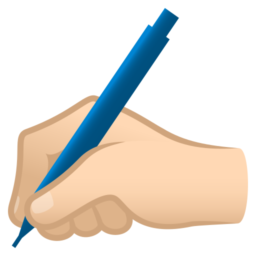 🏻 Writing Hand: Light Skin Tone on JoyPixels 10.0
