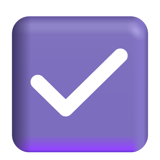 ☑️ Check Box with Check on Microsoft 3D Fluent 15.1