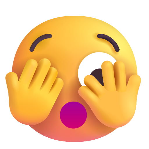 🫣 Face with Peeking Eye on Microsoft 3D Fluent 15.1