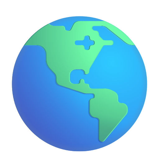 🌎 Globe Showing Americas on Microsoft 3D Fluent 15.1