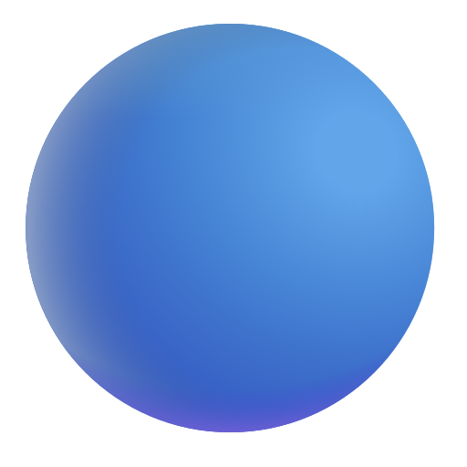 🔵 Blue Circle on Microsoft 3D Fluent 15.1