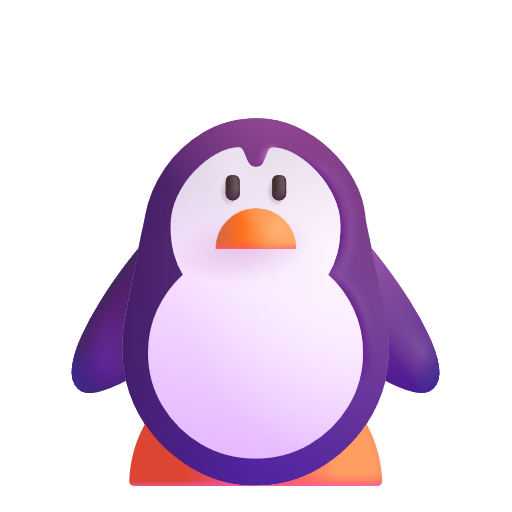 🐧 Penguin on Microsoft 3D Fluent 15.1