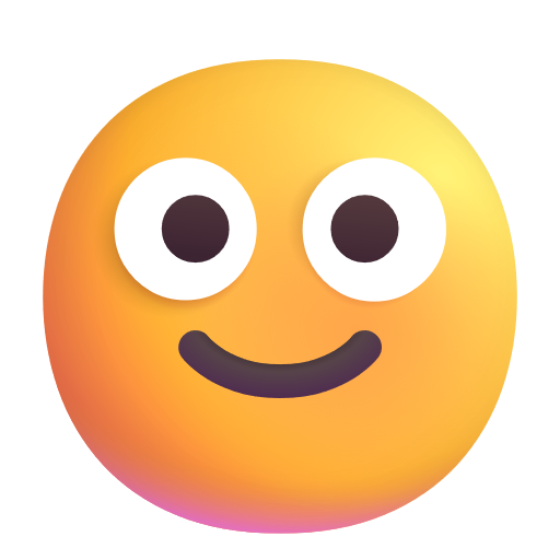 🙂 Slightly Smiling Face on Microsoft 3D Fluent 15.1