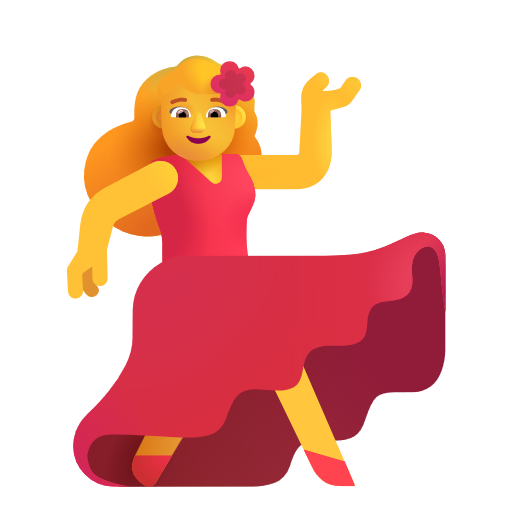 💃 Woman Dancing on Microsoft 3D Fluent 15.1