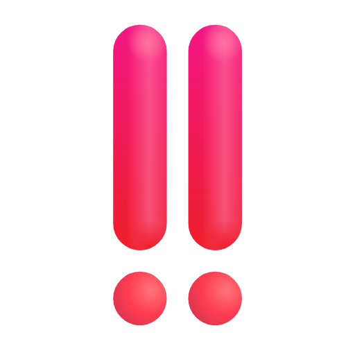 ‼️ Double Exclamation Mark on Microsoft 3D Fluent 16.0