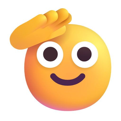 🫡 Saluting Face on Microsoft 3D Fluent 16.0