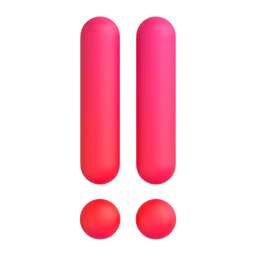 ‼️ Double Exclamation Mark on Microsoft Teams (3D Animated) 1.0