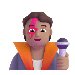 🧑🏽‍🎤 Cantante: Tono De Piel Medio en Microsoft Teams (3D Animated) 1.0