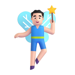 🧚🏻‍♂️ Homem Fada: Pele Clara em Microsoft Teams (3D Animated) 14.0