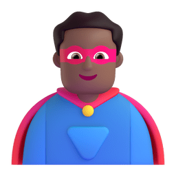 🦸🏾‍♂️ Superhéroe: Tono De Piel Oscuro Medio en Microsoft Teams (3D ...
