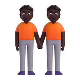 🧑🏿‍🤝‍🧑🏿 People Holding Hands: Dark Skin Tone on Microsoft Teams (3D ...