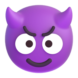 😈 Smiling Face with Horns on Microsoft Teams (3D Animated) 14.0