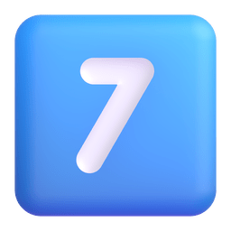 7️⃣ Keycap Digit Seven on Microsoft Teams (3D Animated) 15.1
