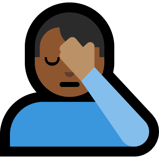 🤦🏾‍♂️ Man Facepalming: Medium-Dark Skin Tone on Microsoft Windows 10 ...