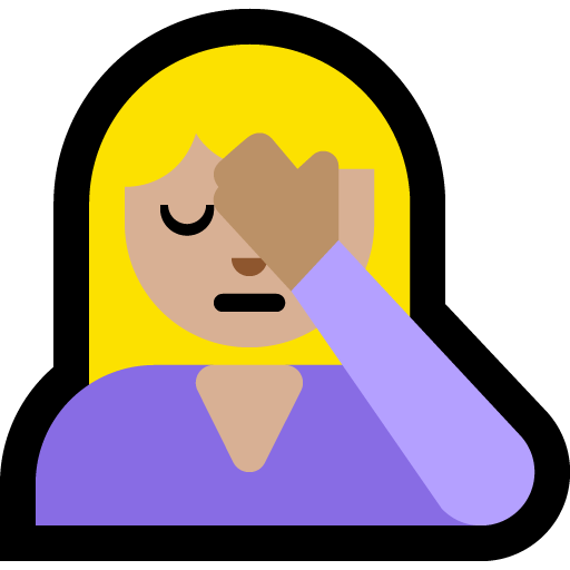 🤦🏼 Person Facepalming: Medium-Light Skin Tone on Microsoft Windows 10 ...