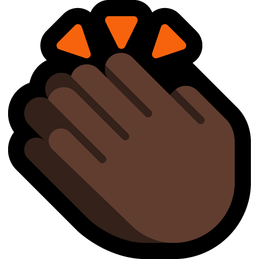 👏🏿 Clapping Hands: Dark Skin Tone on Microsoft Windows 10 May 2019 Update