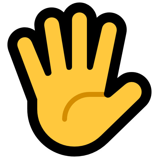 🖐️ Hand with Fingers Splayed on Microsoft Windows 11