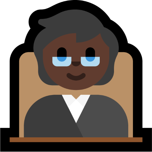 🧑🏿‍⚖️ Judge: Dark Skin Tone on Microsoft Windows 11
