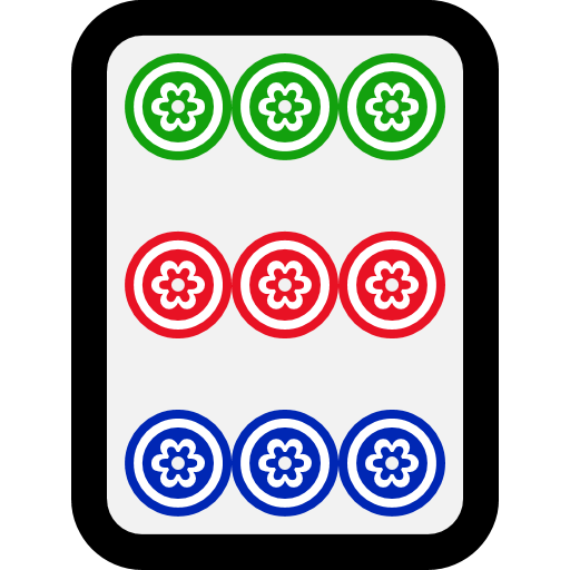Mahjong Tile Nine of Circles on Microsoft Windows 11