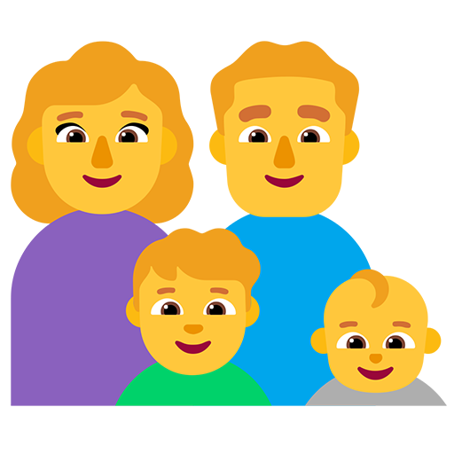 👩‍👨‍👦‍👶 Family: Woman, Man, Boy, Baby on Microsoft Windows 11 22H2