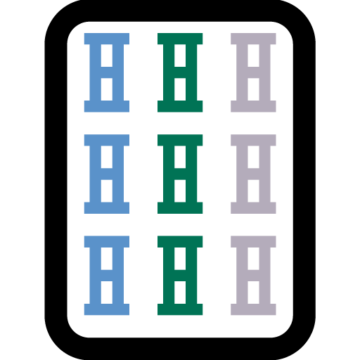 Mahjong Tile Nine of Bamboos on Microsoft Windows 11 22H2