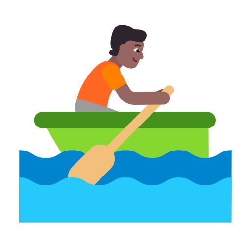 🚣🏾 Person Rowing Boat: Medium-Dark Skin Tone on Microsoft Windows 11 23H2