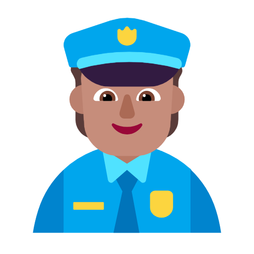 👮🏽 Police Officer: Medium Skin Tone on Microsoft Windows 11 23H2