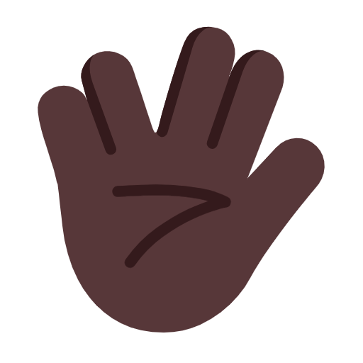 🖖🏿 Vulcan Salute: Dark Skin Tone on Microsoft Windows 11 23H2