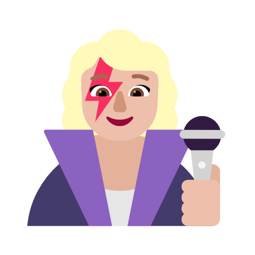 👩🏼‍🎤 Woman Singer: Medium-Light Skin Tone on Microsoft Windows 11 23H2