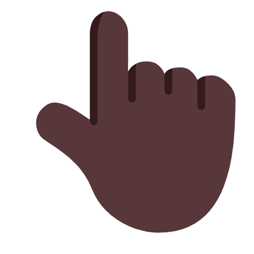 👆🏿 Backhand Index Pointing Up: Dark Skin Tone on Microsoft Windows 11 ...