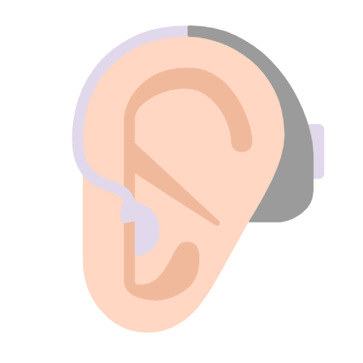 🦻🏻 Ear with Hearing Aid: Light Skin Tone on Microsoft Windows 11 23H2 ...