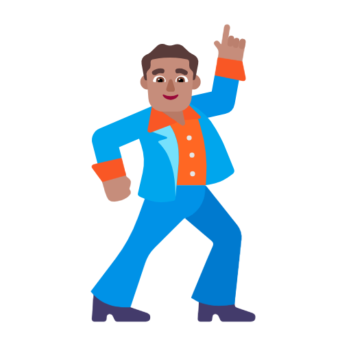 🕺🏽 Man Dancing: Medium Skin Tone on Microsoft Windows 11 23H2 June 2024 ...