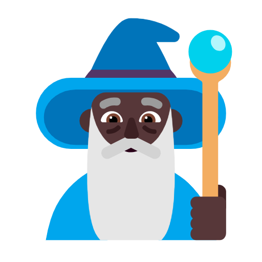 🧙🏿‍♂️ Man Mage: Dark Skin Tone on Microsoft Windows 11 23H2 June 2024 ...