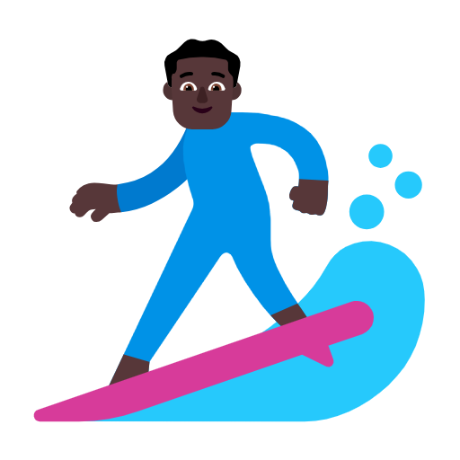 🏄🏿‍♂️ Man Surfing: Dark Skin Tone on Microsoft Windows 11 23H2 June ...