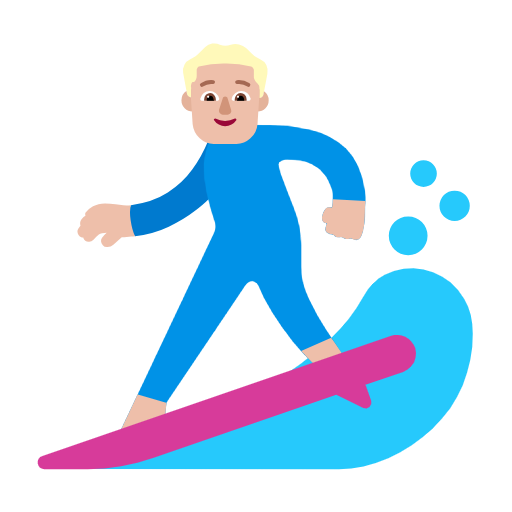 🏄🏼‍♂️ Man Surfing: Medium-Light Skin Tone on Microsoft Windows 11 23H2 ...