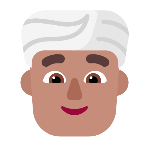 👳🏽‍♂️ Man Wearing Turban: Medium Skin Tone on Microsoft Windows 11 23H2 ...
