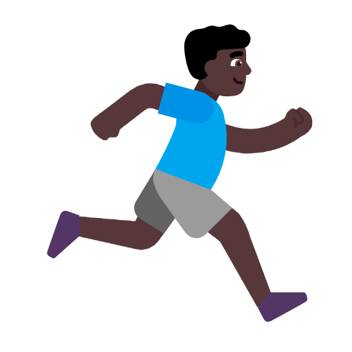 🏃🏿‍♂️‍ ️ Man Running Facing Right: Dark Skin Tone en Microsoft Windows ...