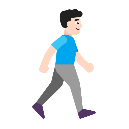 🚶🏻‍♂️‍ ️ Man Walking Facing Right: Light Skin Tone on Microsoft Windows ...