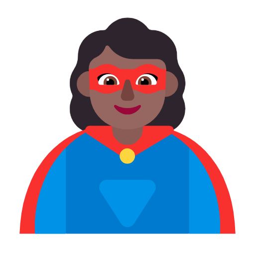 🦸🏾‍♀️ Super-Heroína: Pele Morena Escura em Microsoft Windows 11 23H2 ...