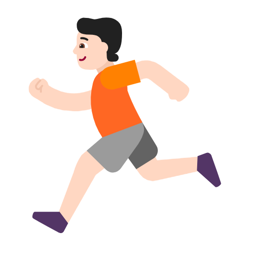 🏃🏻 Person Running: Light Skin Tone on Microsoft Windows 11 24H2 August ...