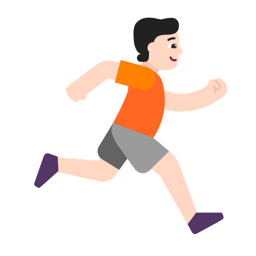 🏃🏻‍ ️ Person Running: Light Skin Tone, Facing Right on Microsoft ...